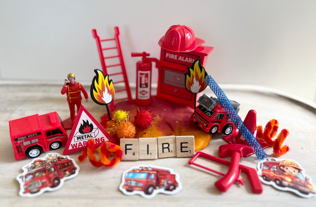 Firefighter Mini Playdough Kit – Tiny & Bubbs